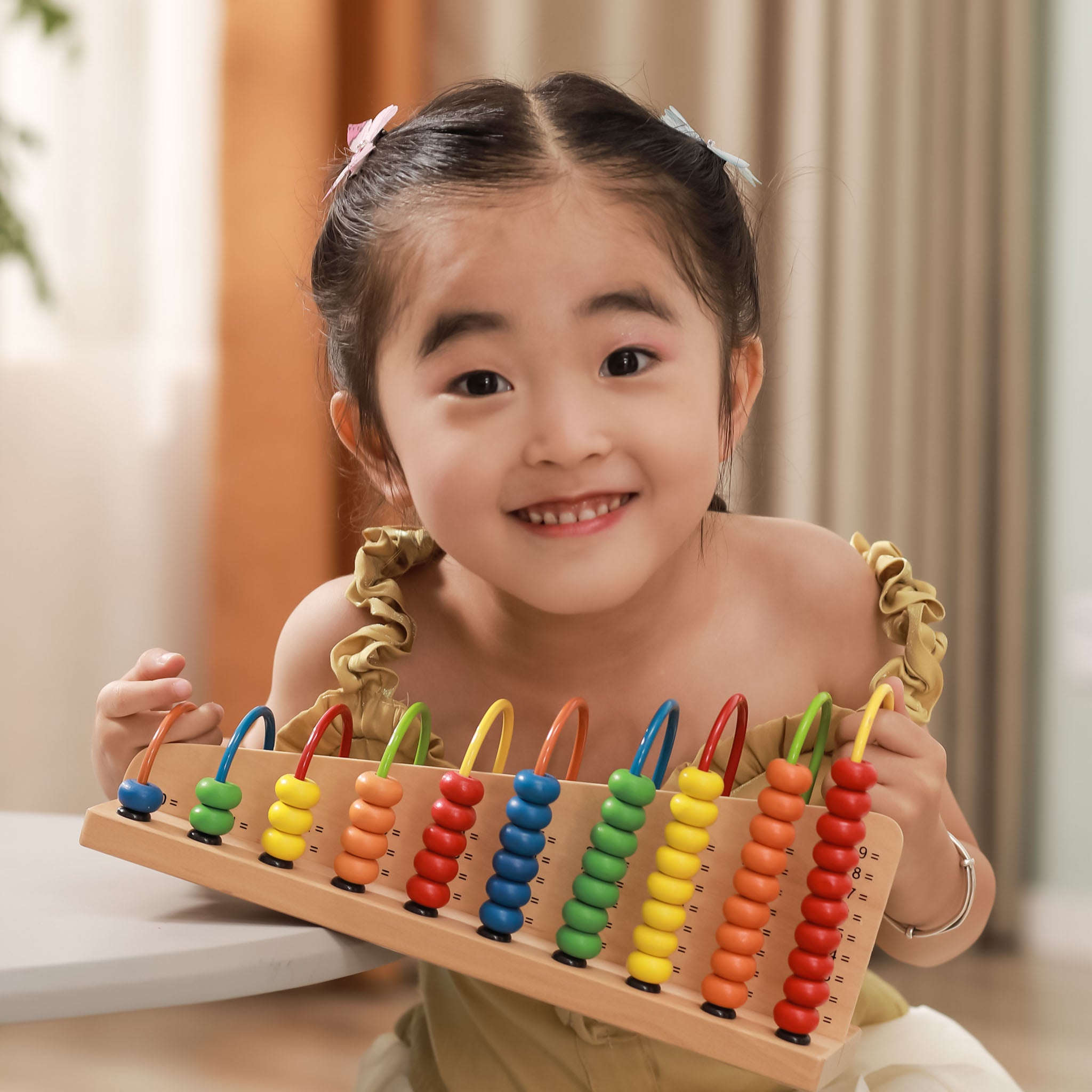 Math Playtime Adventure: A Fun and Interactive Wooden Bead Toy- Kinderlife