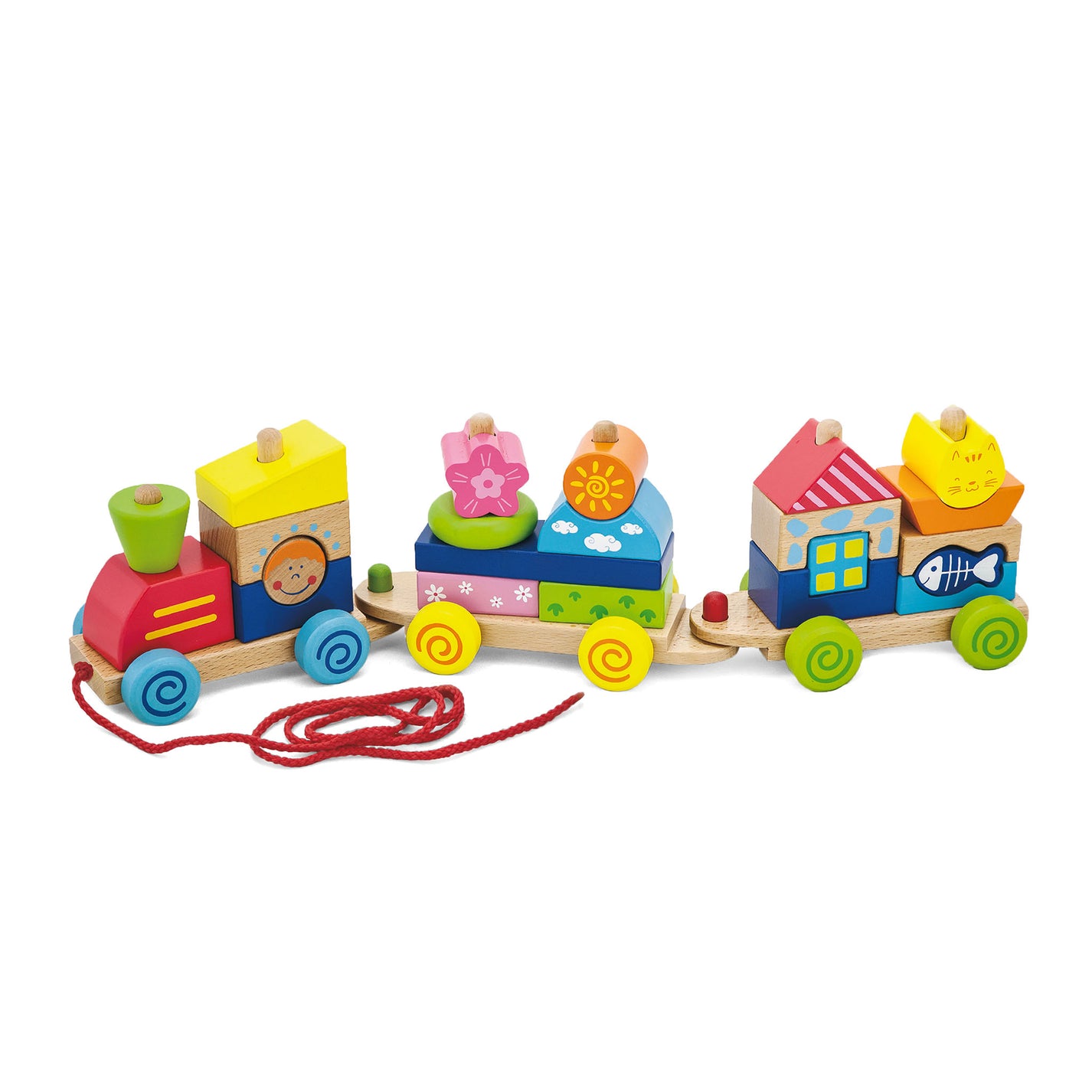 Building and Rolling Fun: The Stacking Train Toy- Kinderlife