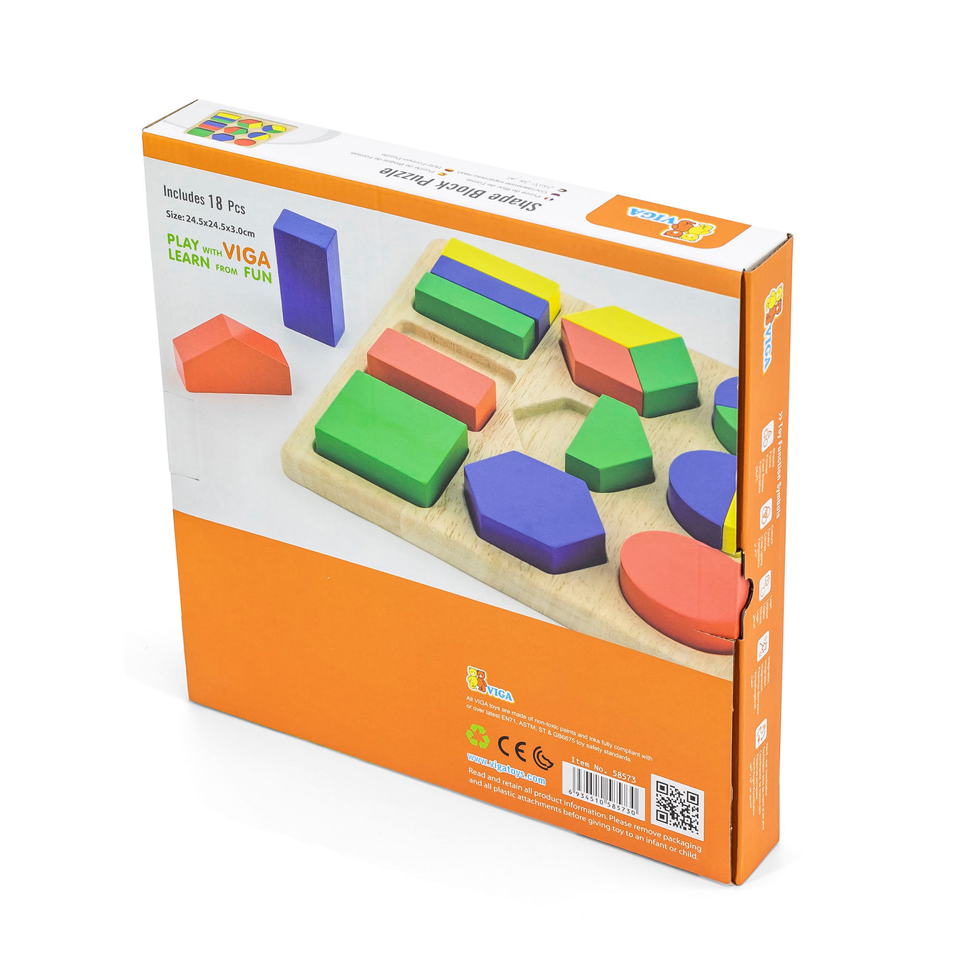 Educational Shape Block Puzzle for Little Learners- Kinderlife